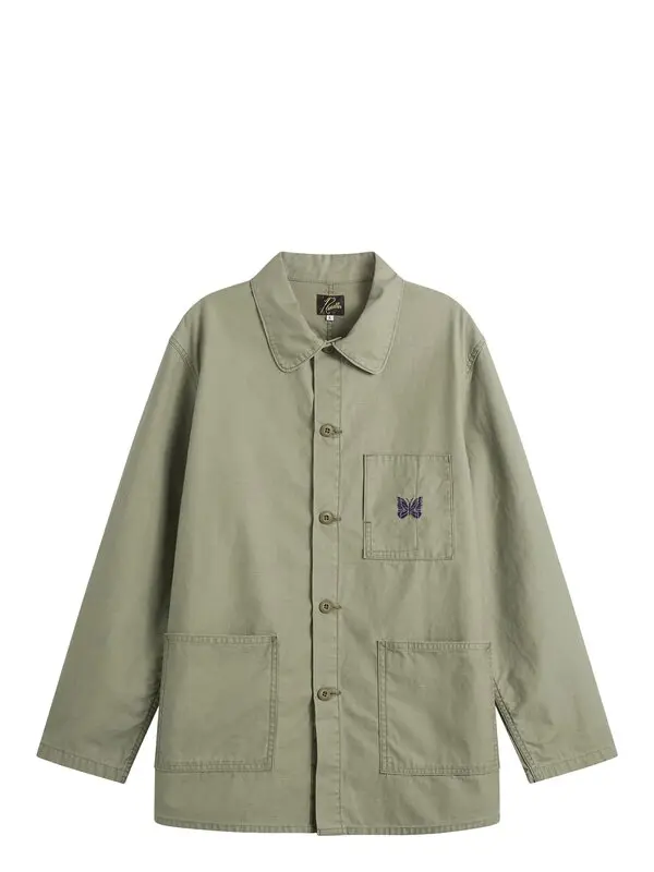 Needles Reversed Sateen Coverall Jacket - Olive