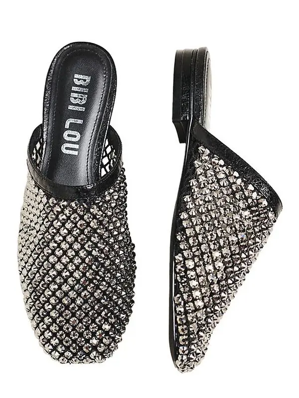BIBI LOU Ella Gem Mules - Black
