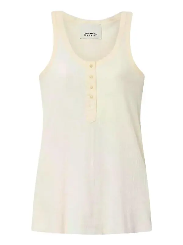 Isabel Marant Helma Button-detailed Tank Top - Neutrals