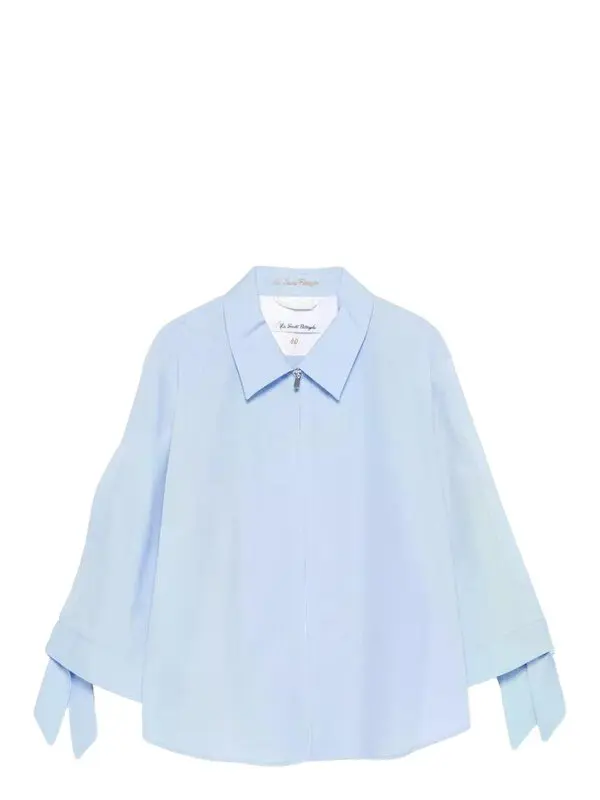 LE SARTE PETTEGOLE Sleeve Tie Shirt - Blue