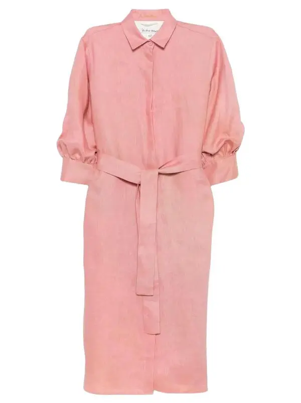 LE SARTE PETTEGOLE Tie-belt Shirt Dress - Pink