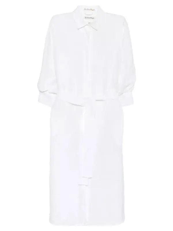 LE SARTE PETTEGOLE Tie-belt Shirt Dress - White