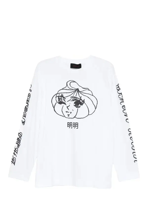 Simone Rocha Printed Long-sleeve T-shirt - White