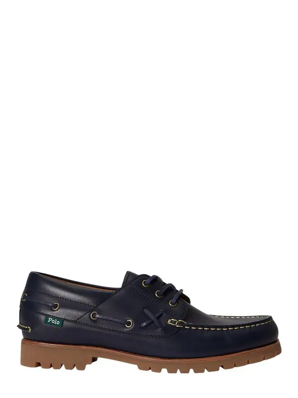 Ralph Lauren Ranger Leather Boat Shoe - Hunter Navy