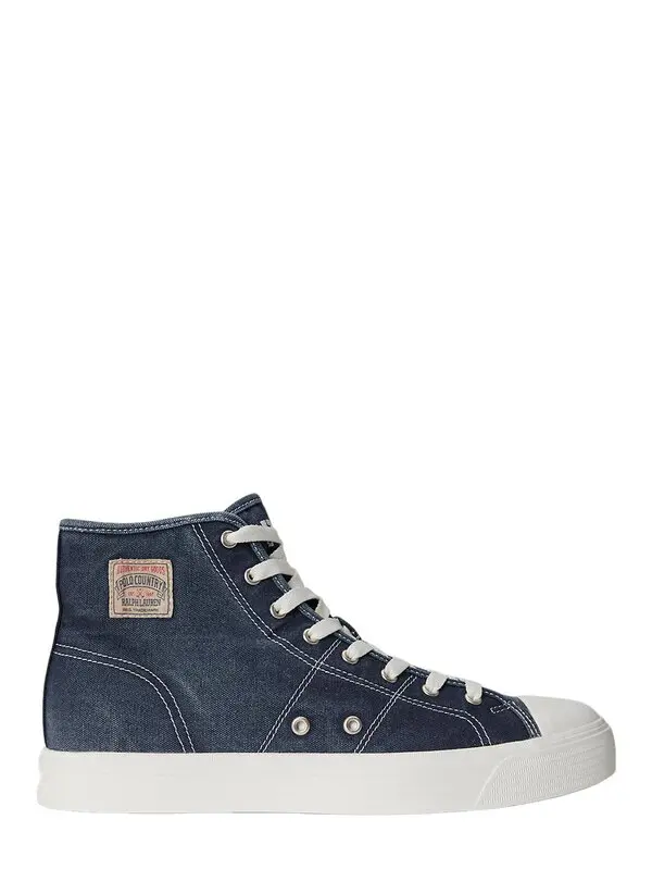Ralph Lauren Ayers Canvas High-top Sneakers - Navy
