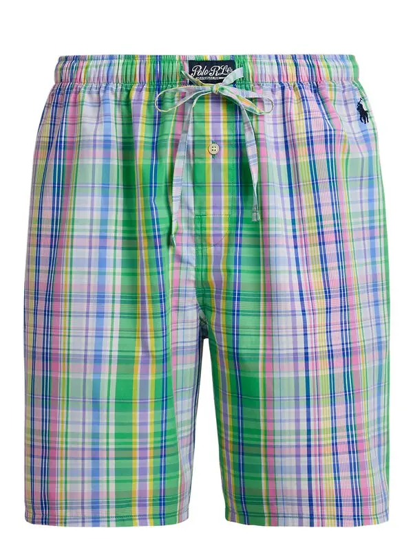 Ralph Lauren Plaid Cotton Sleep Short - Greendale Plaid