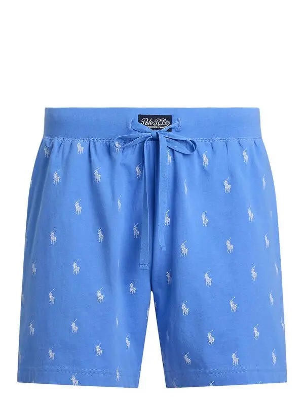 Ralph Lauren Polo Pony Cotton Jersey Sleep Short - Berm Blue