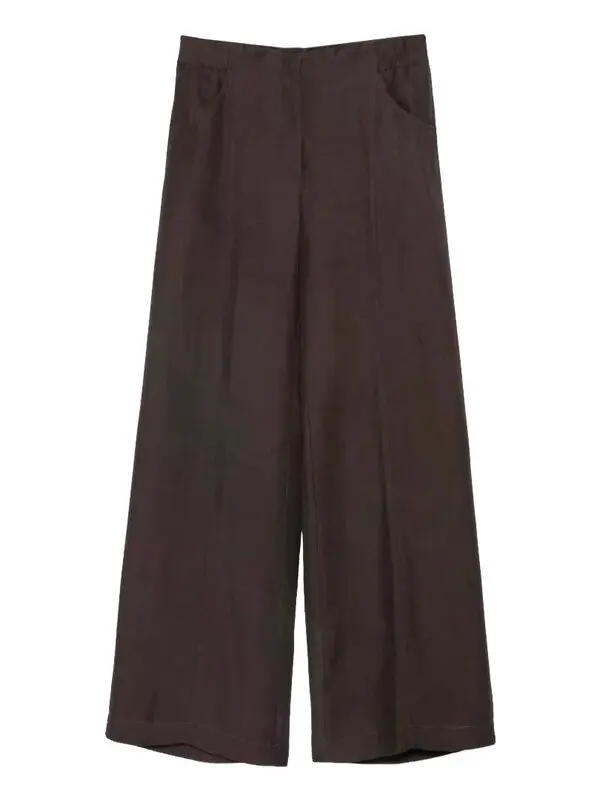Liviana Conti Wide-leg Trousers - Brown