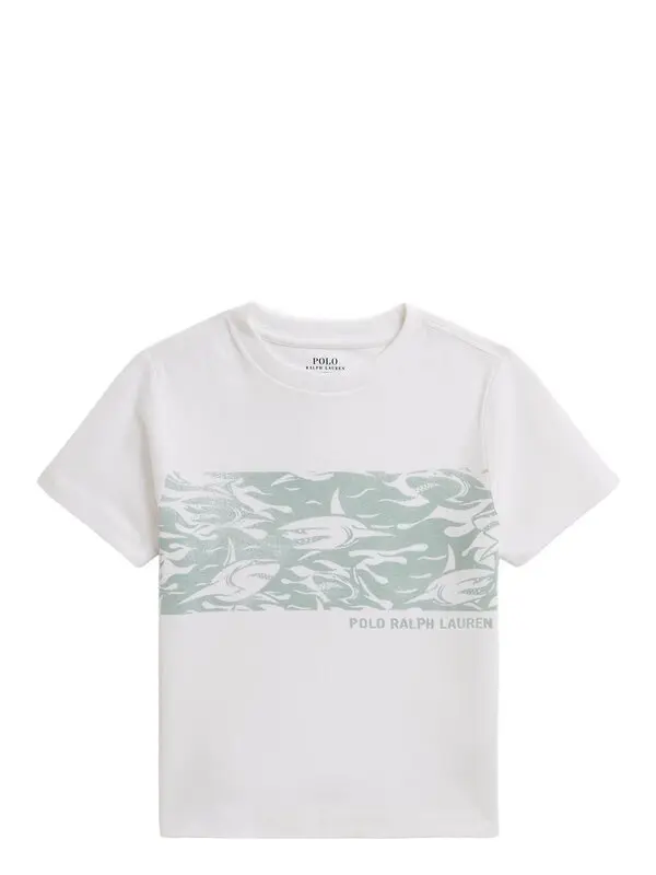 Ralph Lauren Shark-print Cotton Jersey Tee - White