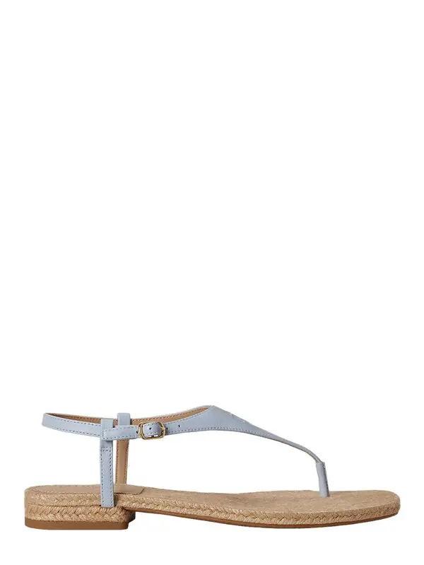 Ralph Lauren Everley Iii Nappa Leather Sandal - Alpine Blue