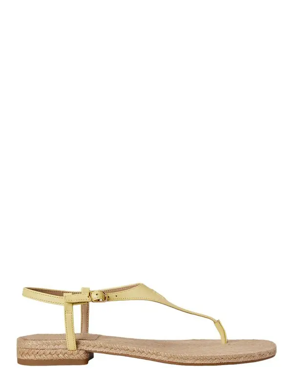 Ralph Lauren Everley Iii Nappa Leather Sandal - Lemon Sorbet