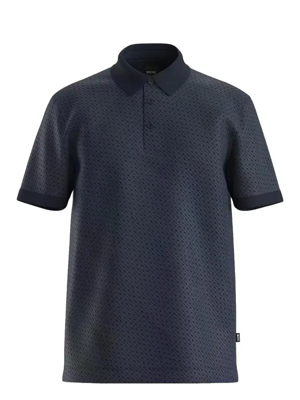 BOSS Patterned Short-sleeve Polo Shirt - Blue