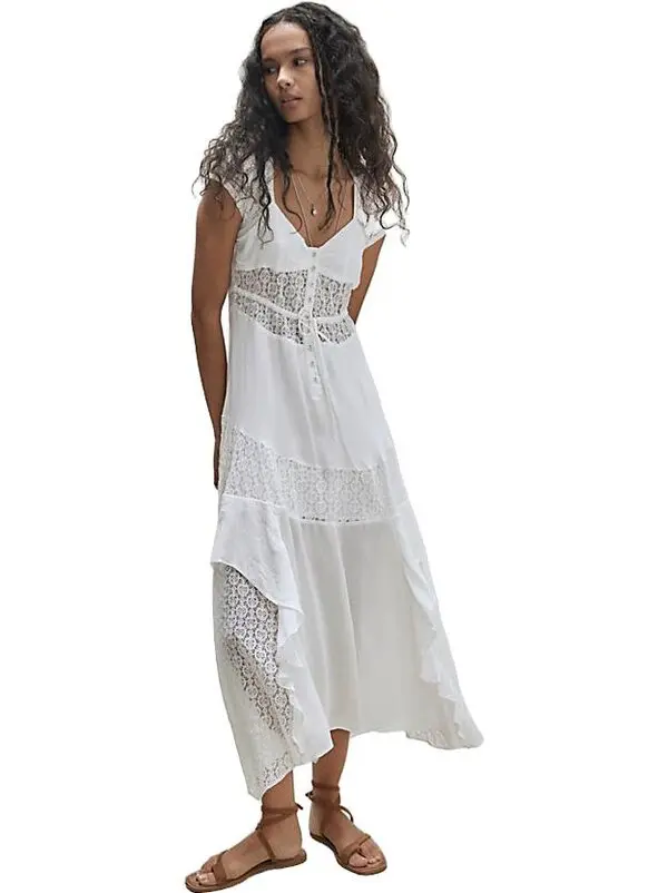 Free People Georgette Maxi Dress - Clean Ivory