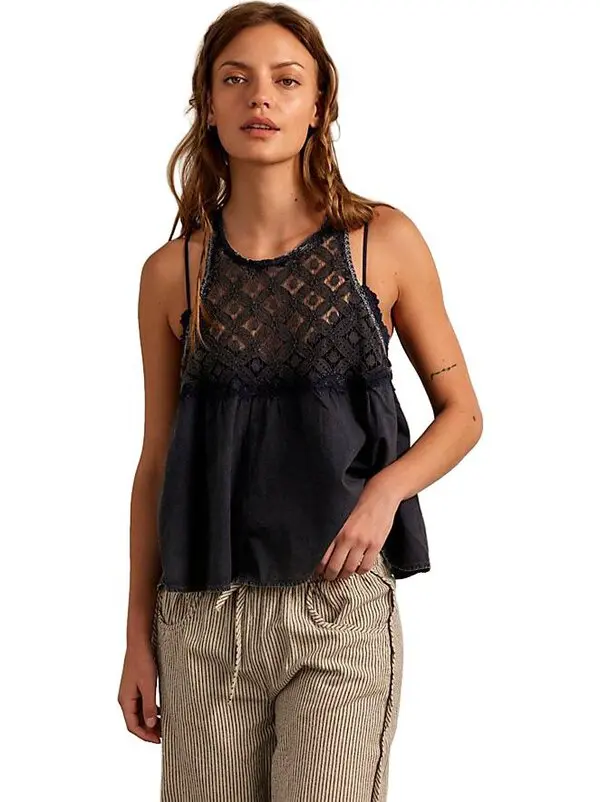 Free People Wandering Light Sleeveless Top - Twinkling Twilight
