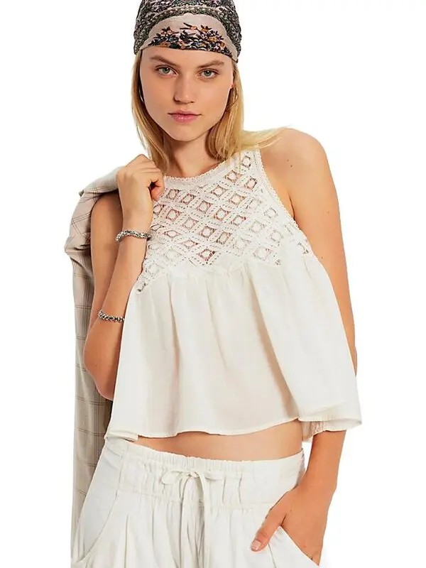 Free People Wandering Light Top - Whisper White