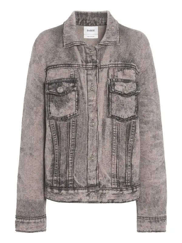 BARRIE Printed Denim Jacket - Grey