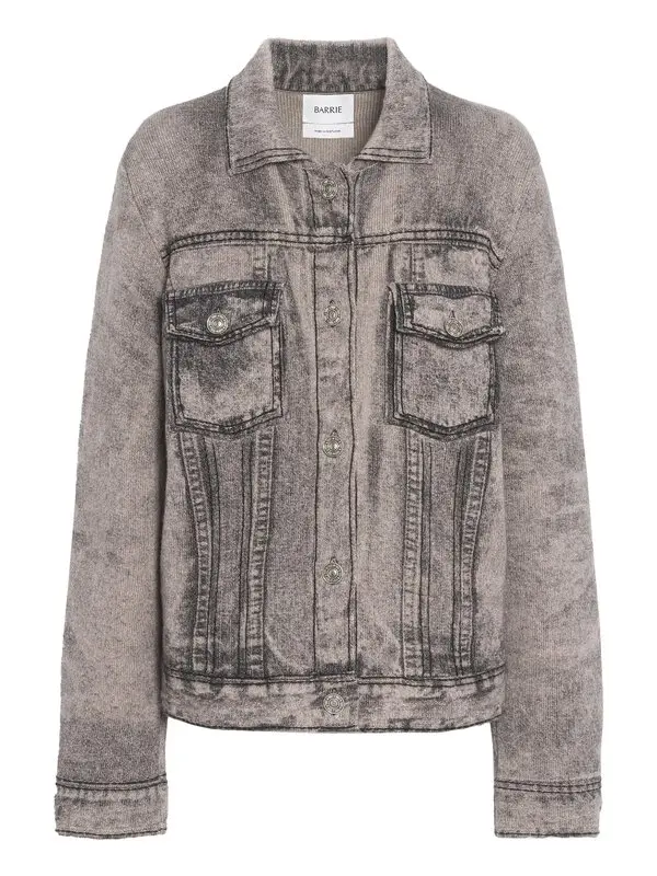 BARRIE Printed Denim Jacket - Grigio