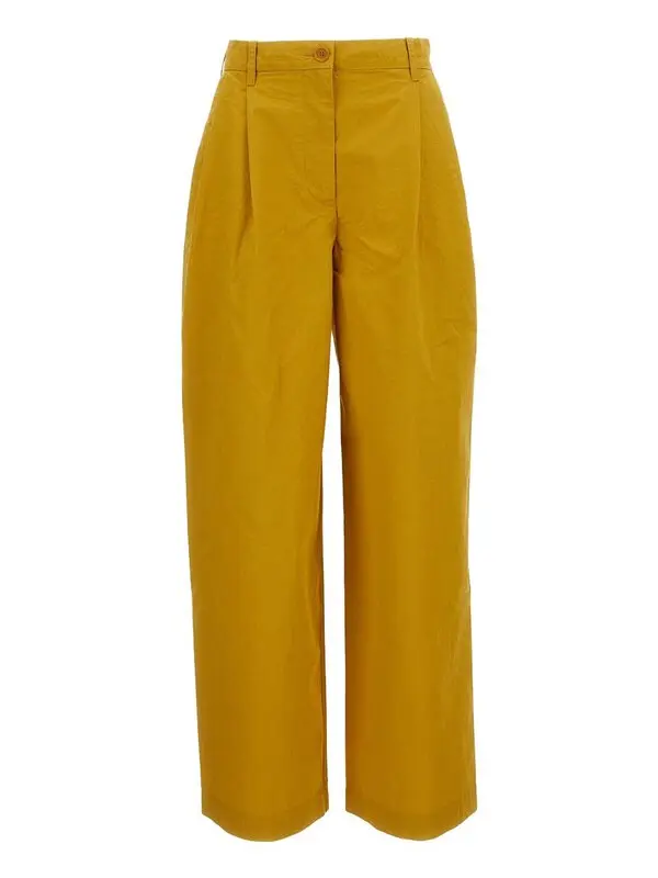 CASEY & CASEY Cotton Wide-leg Trousers - Yellow