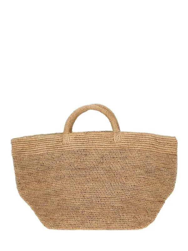 IBELIV Large Raffia Handbag - Beige