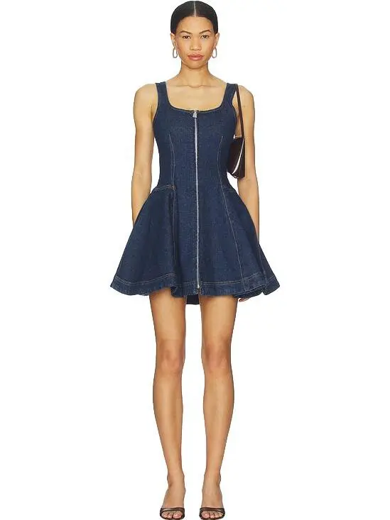 Simkhai Eleodra Denim Mini Dress - Blue