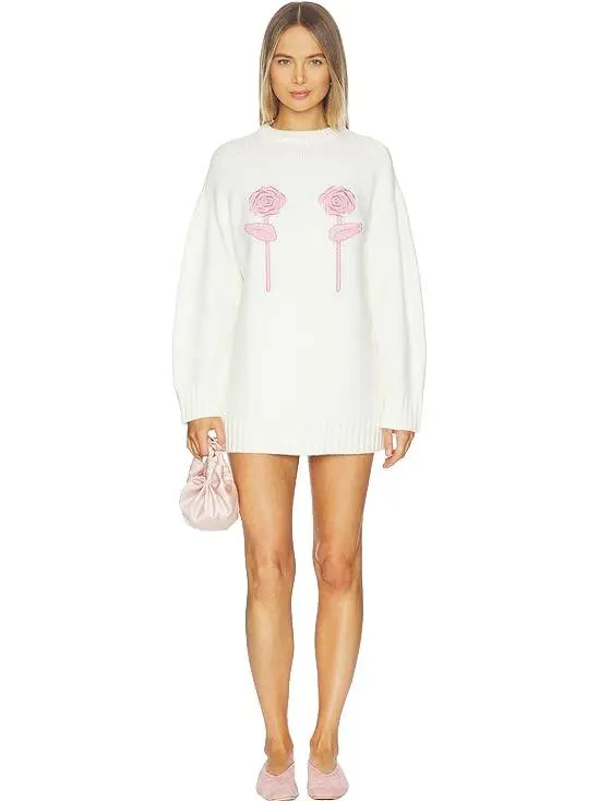 Majorelle Vienna Rosette Mini Dress - Ivory