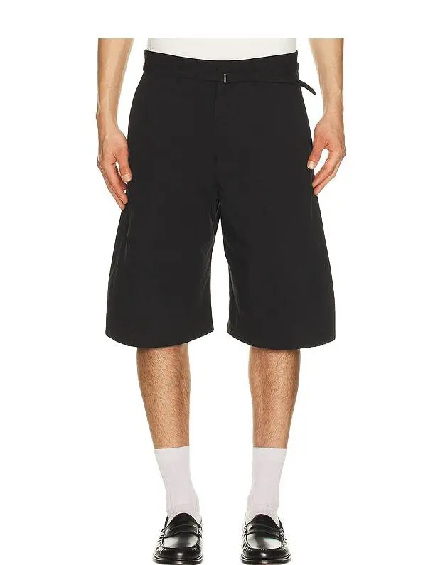 LE17SEPTEMBRE Belted Curved Shorts - Black