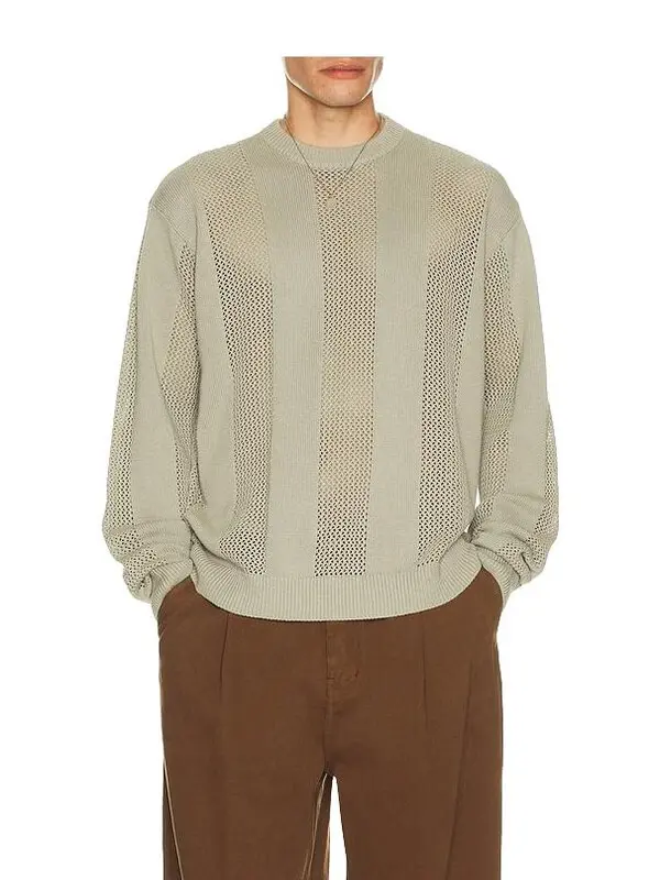 Obey Crochet Sweater - Grey