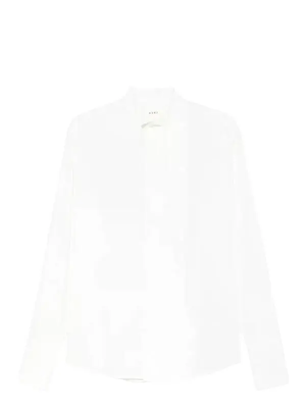 6397 Long-sleeve Pleated-detail Shirt - White