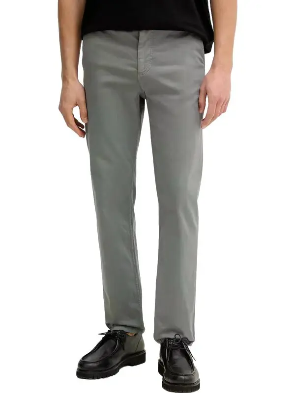 BOSS Tapered-fit Chino Trousers - Grey