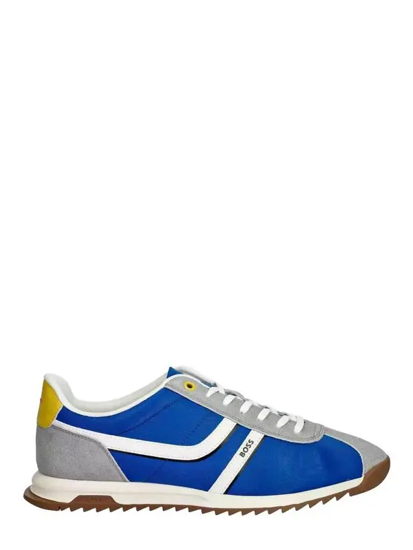 BOSS Logo-detail Lace-up Sneakers - Blue