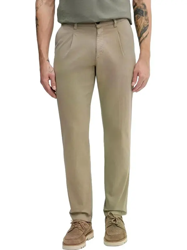 BOSS Straight Pleated Trousers - Neutrals