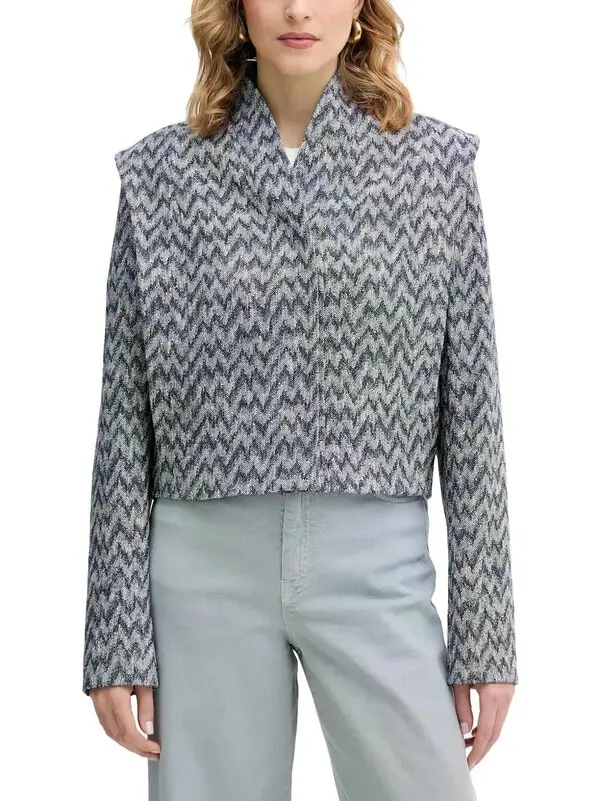 BOSS Chevron Shoulder-pad Jacket - Blue