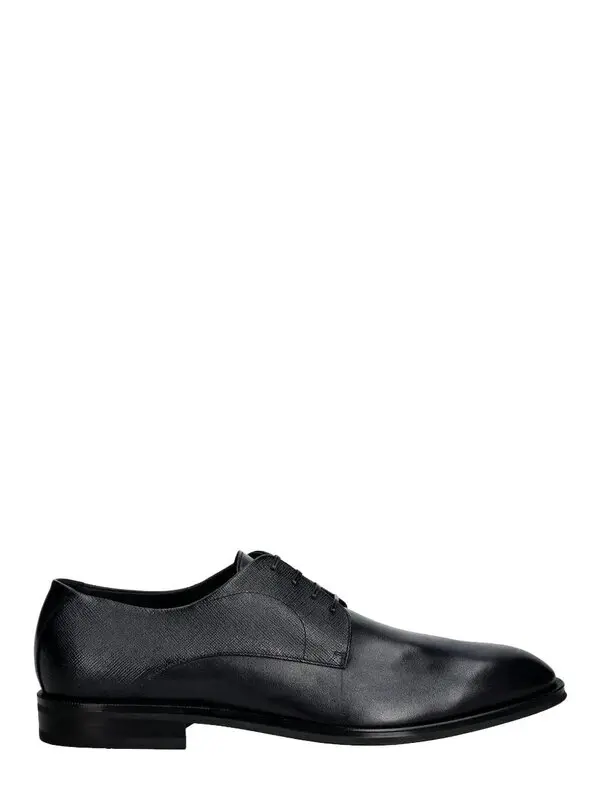 BOSS Leather Derby Shoes - Black
