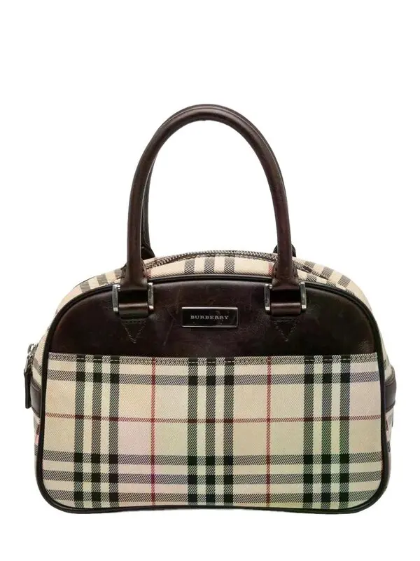 Burberry House Check Canvas Handbag - Brown