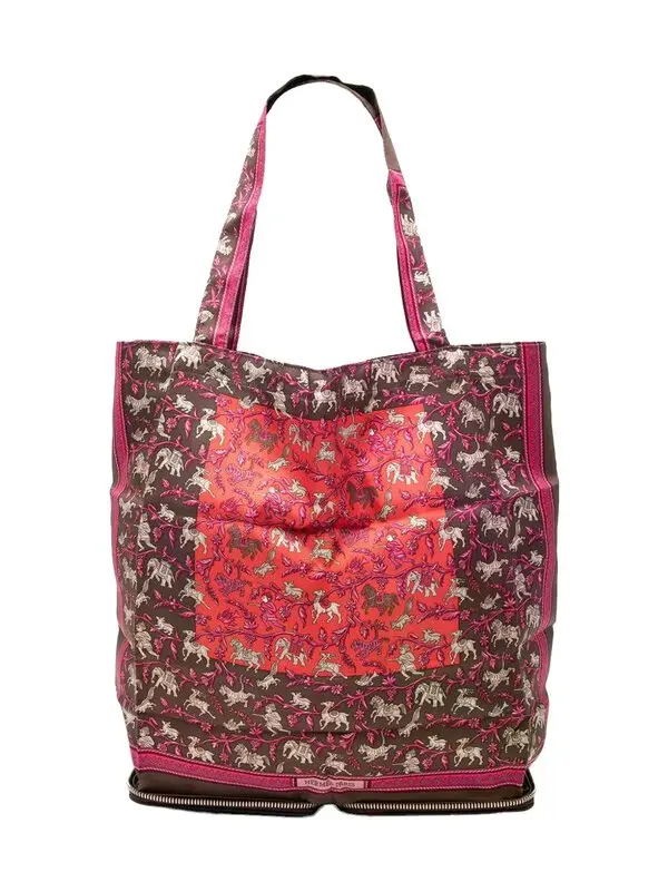 Hermès 2008 Chasse En Inde Silky Pop Tote Bag - Pink