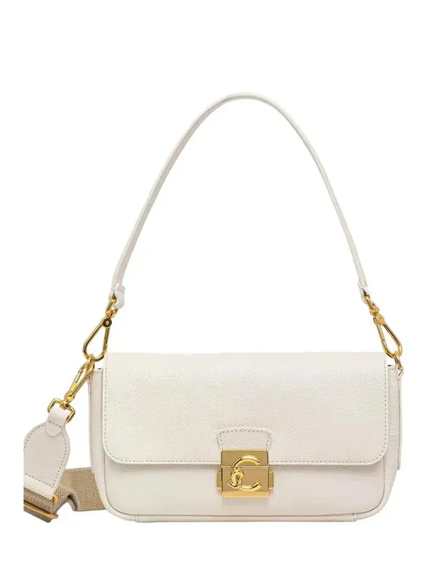 COCCINELLE Medium Shoulder Bag With Lock - Neutrals