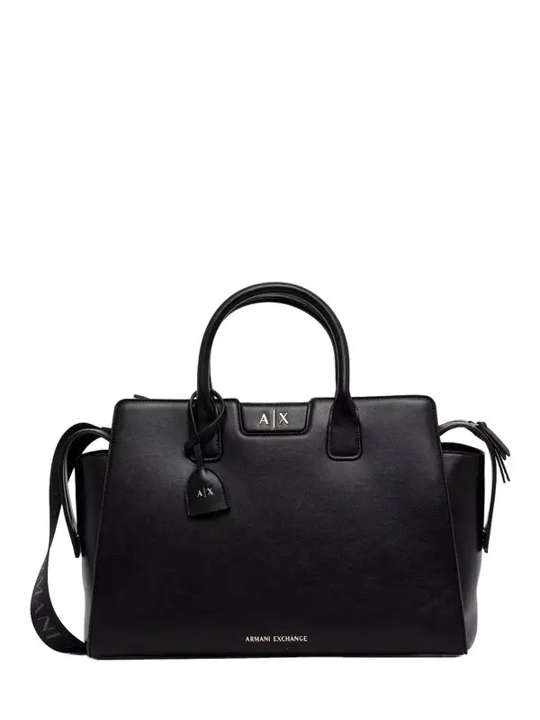 Armani Exchange Tag-detail Tote Bag - Black