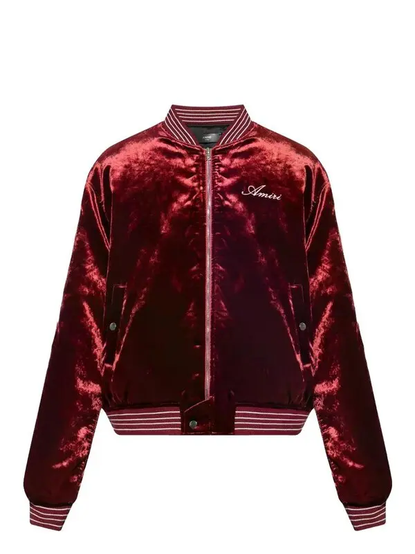 Amiri Bone Detail Bomber Jacket - Red