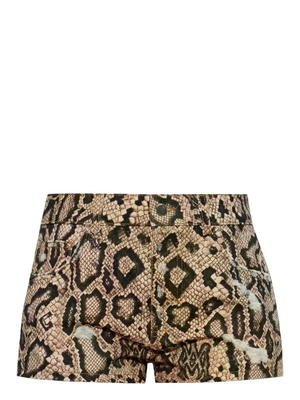 Amiri Animal Print Shorts - Neutrals