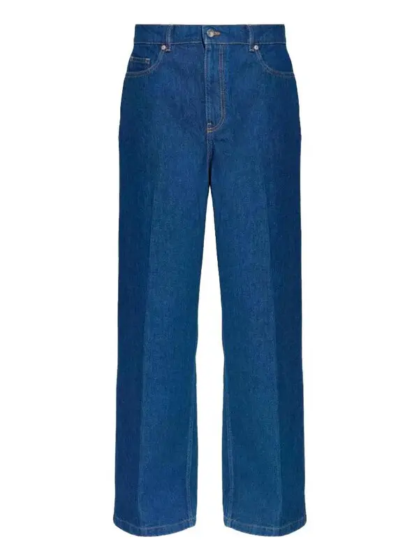 Maison Kitsuné Five-pocket High-waisted Jeans - Blue