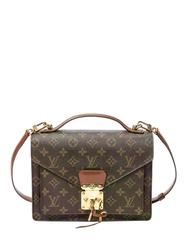 LOUIS VUITTON Monceau 28 Logo Tote - Brown
