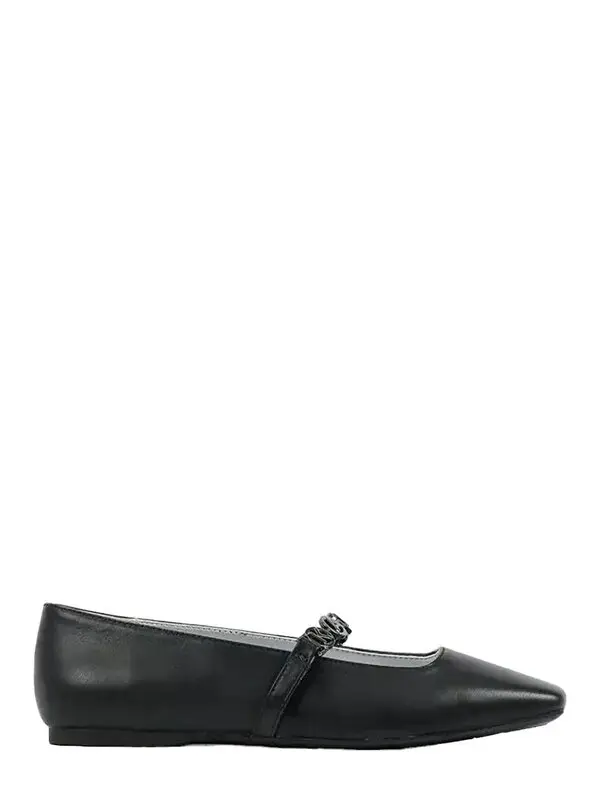 Karl Lagerfeld Leather Ballet Flats - Black