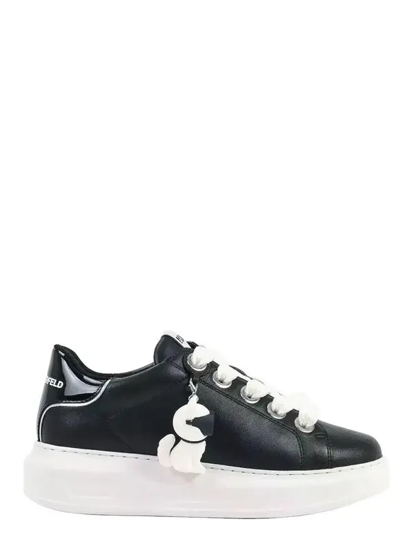 Karl Lagerfeld Dog Charm Lace-up Sneakers - Black