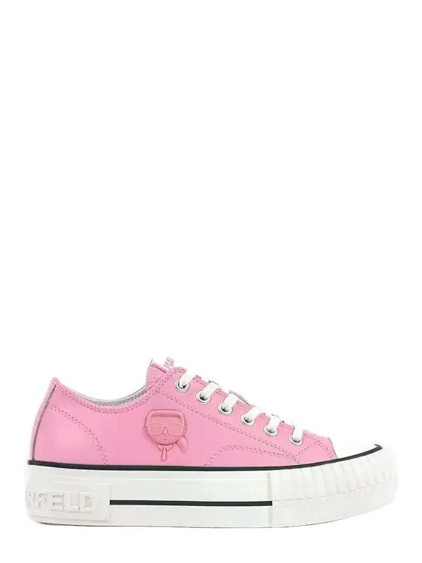 Karl Lagerfeld Logo-appliqué Platform Sneakers - Pink