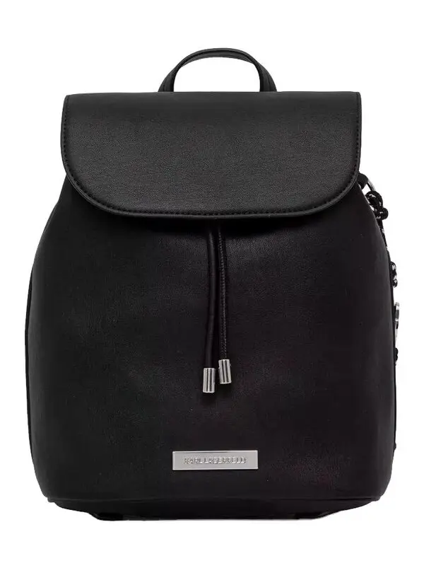 Karl Lagerfeld Embossed-logo Backpack - Black