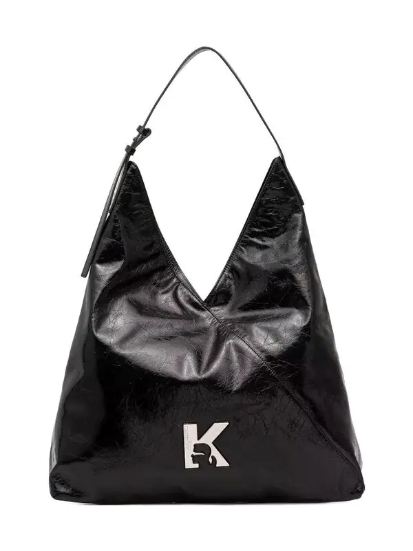 Karl Lagerfeld Logo-plaque Shoulder Bag - Black