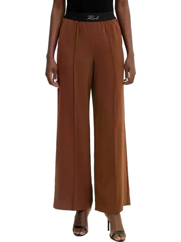 Karl Lagerfeld Seam-detail Flared Trousers - Brown