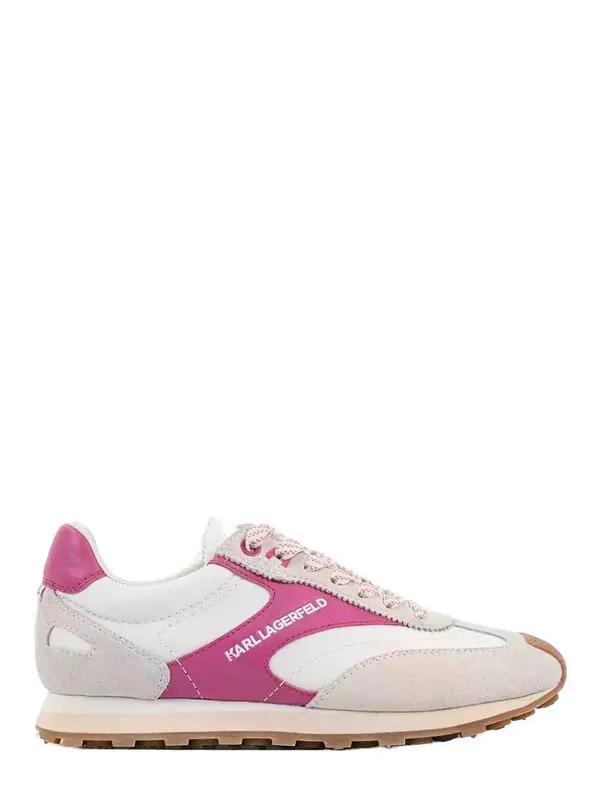 Karl Lagerfeld Contrast Panelled Sneakers - White