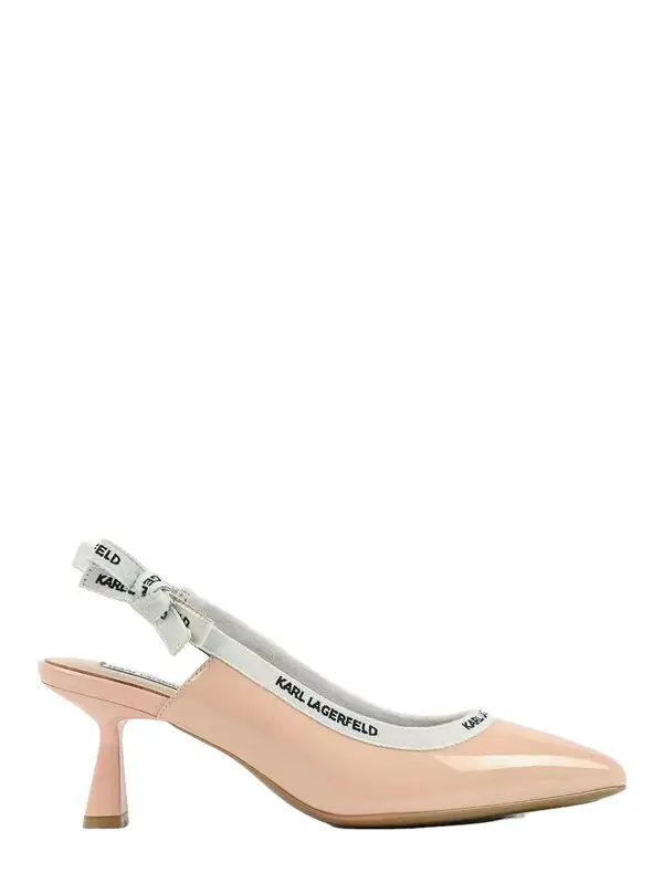 Karl Lagerfeld Bow-detail Slingback Pumps - Neutrals