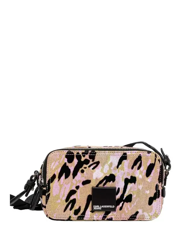 Karl Lagerfeld Leopard Print Cross Body Bag - Neutrals
